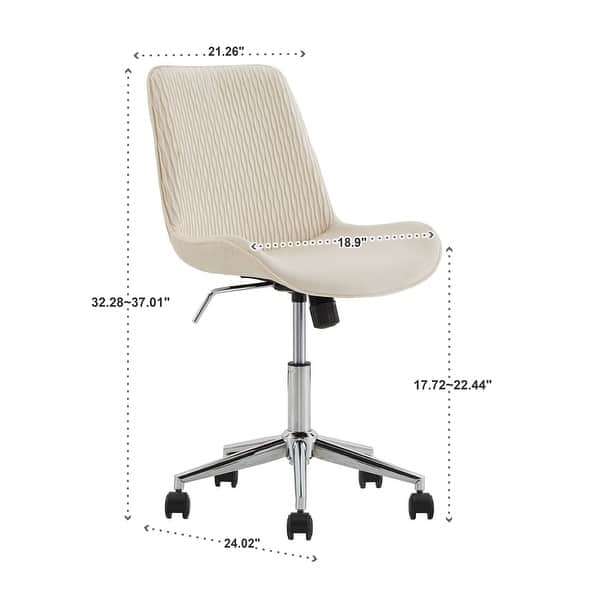 Nessa Velvet Ripple Pattern Office Chair by iNSPIRE Q Modern - Bed Bath ...