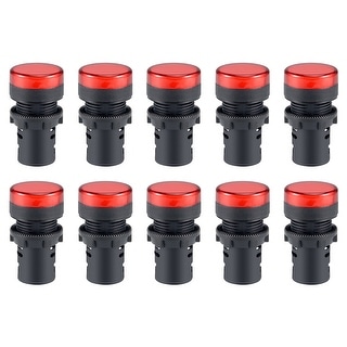 10Pcs AC/DC 24V Indicator Lights, Flush Panel Mount 7/8" 22mm - Bed ...