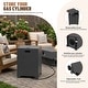 Outdoor Aluminum Patio Modern Conversation Sofa Set with Fire Pit Table ...
