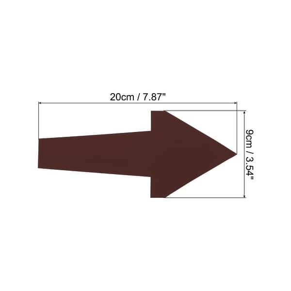 8" x 2" Arrow Sticker, PVC Removable Self Adhesive Arrow Sign, Brown ...