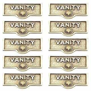 10 Switch Plate Tags VANITY Name Signs Labels Lacquered Brass ...