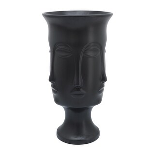 15"h Multi Faced Vase, Black 15"H - Bed Bath & Beyond - 33987097