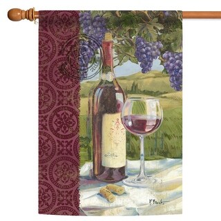 Bottle of Wine Outdoor House Flag 40" x 28" - Bed Bath & Beyond - 36402293