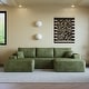 Cloud Sectional Sofa With 1 Ottoman, Modern Upholstered Couches ...