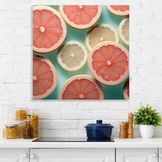 Designart "Grapefruit Gradient " Fruits Wall Art - Bed Bath & Beyond ...