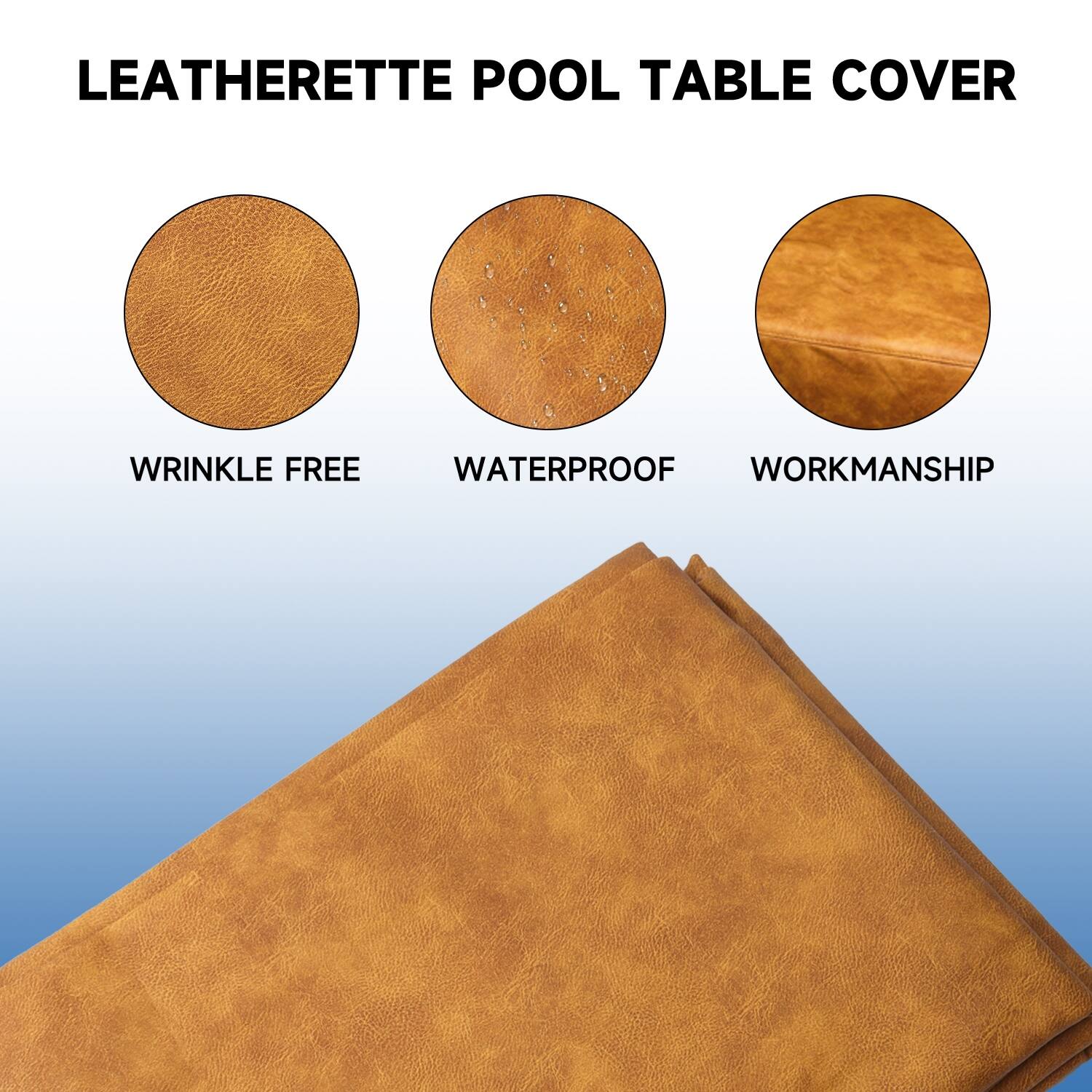 GSE™ 7ft/8ft/9ft Heavy Duty PU Leatherette Billiard Pool Table Cover ...