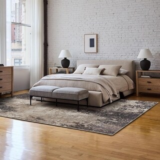 Black and Grey Area Rug,Abstract Art 5x7 Feet Area Rugs Home Decor - 60 ...