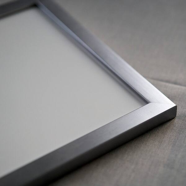 25x20 Frame Silver Pewter Wood Picture Frame with UV Acrylic, Foam ...