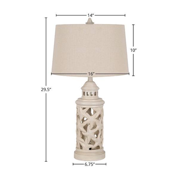 Polyresin Table Lamp with Night Light (Set of 2) - 30 - Bed Bath ...