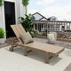 Shoreside Modern Poly Eco-Friendly All Weather Reclining Chaise Lounge ...