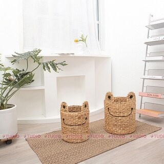 Set of Two Round Untapered Frog Baskets - Natural - Bed Bath & Beyond ...
