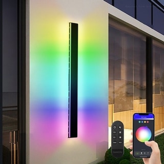 47.25" Smart WiFi LED Wall Sconce,100-265V Color Changing - 45W - Bed ...