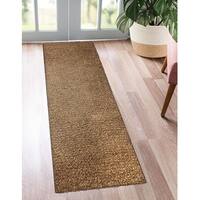 Checkered Border Non-slip Contemporary 26-inch Wide Runner Rug - On ...