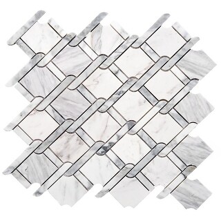 Santorini Rope 2x3 Polished Marble Mosaic Tile - Wall, Backsplash - Bed ...