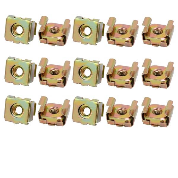 15pcs M4 Carbon Steel Captive Cage Nut for Server Shelf Cabinet - Brass ...