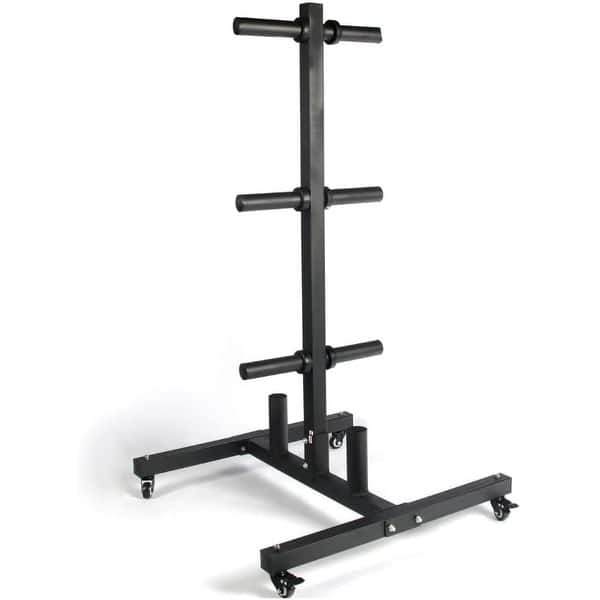 HulkFit Heavy-Duty Vertical Weight Plate and Barbell Storage - Bed Bath ...
