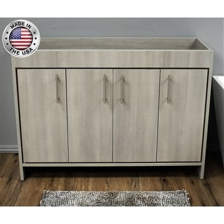Volpa USA Villa 48-inch Weathered Grey Freestanding Bathroom Cabinet ...