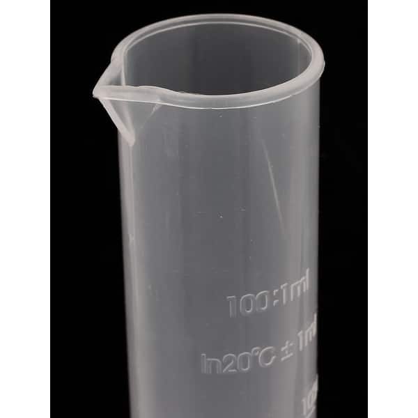Lab Test 100ml Transparent Plastic Graduated Cylinder Measuring Cup ...