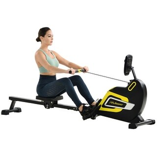14 Level Resistance Adjustable, LCD Monitor Magnetic Rowing Machine ...