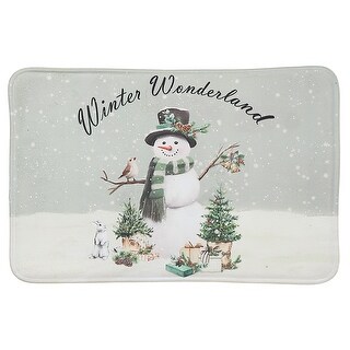 Memory Foam Digital Print Mat Snowman - Bed Bath & Beyond - 40901975