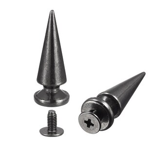 10x26mm Screw Back Rivets, Solid Leather Studs for DIY Black - Bed Bath ...
