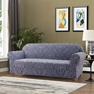 Subrtex 1 Piece XL Sofa Slipcover Jacquard Damask Spandex Furniture ...