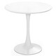 32 Inch Modern Tulip Round Dining Table with MDF Top-White - 32" x 30 ...