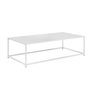 48-Inch Coffee Table with Rectangular Top and Metal Frame - 24 L x 48 W ...