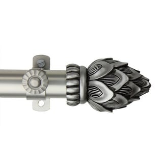 Rod Desyne Bud Curtain Rod 120-170 inch - Satin Nickel - 120"-170 ...