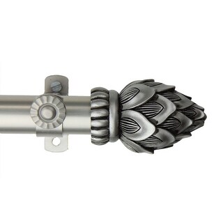 Rod Desyne Bud Curtain Rod 28-48 inch - Satin Nickel - 28"-48" - Bed ...