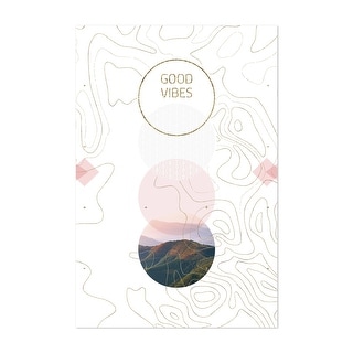 GOOD VIBES CIRCLES Collage Abstract Motivational Art Print/Poster - Bed ...