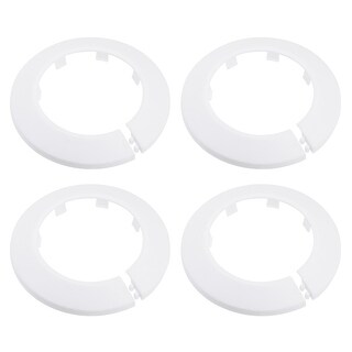 62mm Pipe Cover Decoration PP Plastic Water Pipe Escutcheon White 4pcs ...