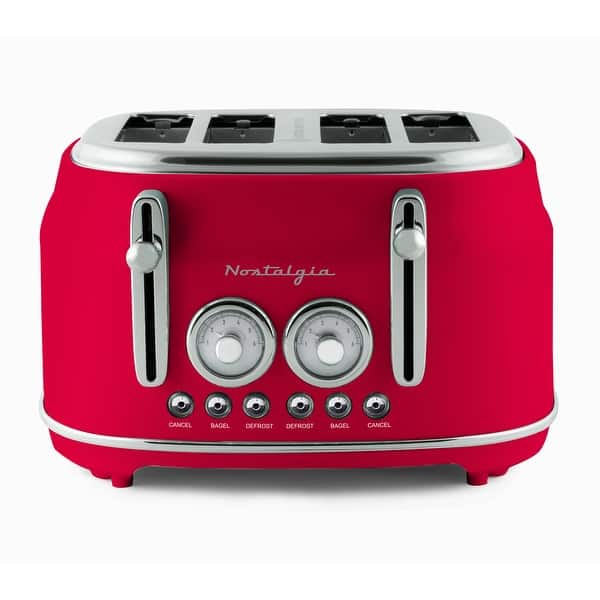 red 4 slice toaster   asda