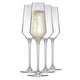 Layla European Crystal Champagne Glass 6.7 oz, Set of 4 Flute Glasses ...