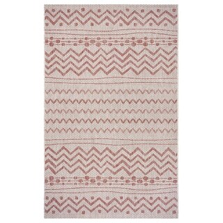 5' x 8' Red Zigzag Indoor Outdoor Area Rug - 6' x 7' - Bed Bath ...