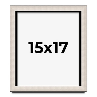 15x17 Shadow Box Frame Silver Real Wood Contemporary Shadowbox Display ...