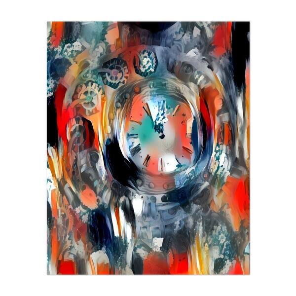 THE COLORS OF TIME Digital Abstract Clocks Modern Art Print/Poster ...