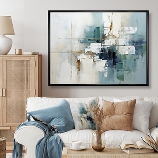 Designart "Subtle Serenity I" Abstract Collages Framed Wall Art Prints ...