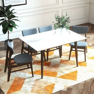 Colin Modern Solid Wood Dining Table and Chair Set Dining Room ...