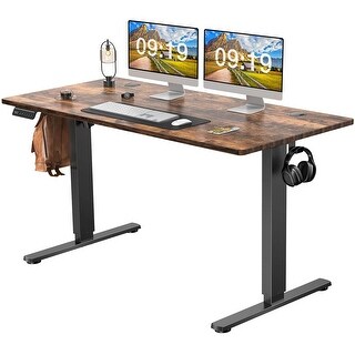 Electric Height Adjustable Ergonomic Computer Desk - Bed Bath & Beyond ...