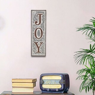 Gray Metal Joy Wall Sign - On Sale - Bed Bath & Beyond - 36278013