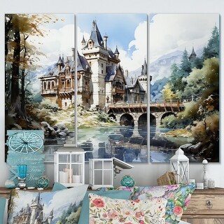 Designart "Castles Enchanted Stronghold IV" Architecture Wall Art ...