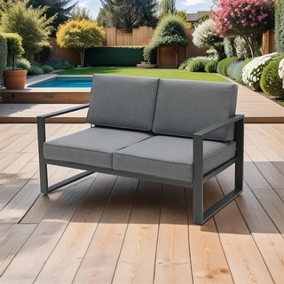 Aluminum Comfy 2 Seat Twin Green Couch Patio Couches for Outdoor - Bed Bath & Beyond - 39864089
