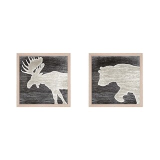 LightBoxJournal 'Good Night Moose & Bear' Framed Art (Set of 2) - Bed ...