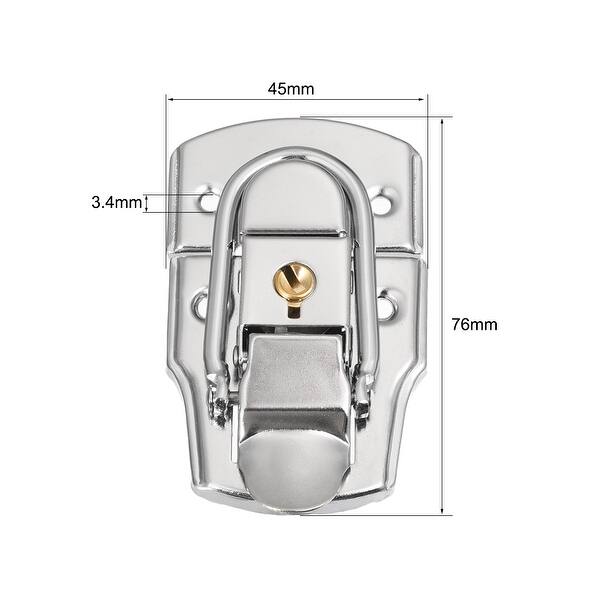 76mm x 45mm Metal Small Size Suitcase Lock Hasp Catch Latch with Keys 2 ...