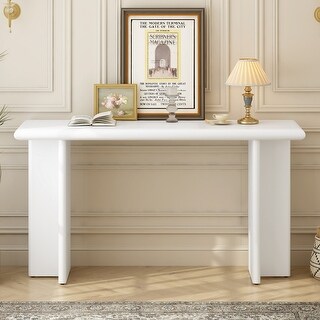U_STYLE Modern Entryway Table with L-Shaped Legs for Living Room ...
