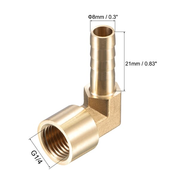 Brass Hose Barb Fittings Elbow Barbed G Female Pipe Connector Adapter ...