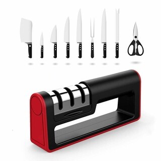 3-Stage Carbide Ceramic Kitchen Knife Sharpener - Bed Bath & Beyond ...