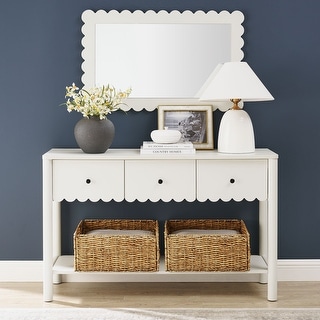 Emmeline 3-Drawer Scalloped Console Table - Bed Bath & Beyond - 42258745