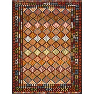 Pasargad Home Kilim Reversible Wool Multicolor Area Rug - 8' 4'' X 11 ...